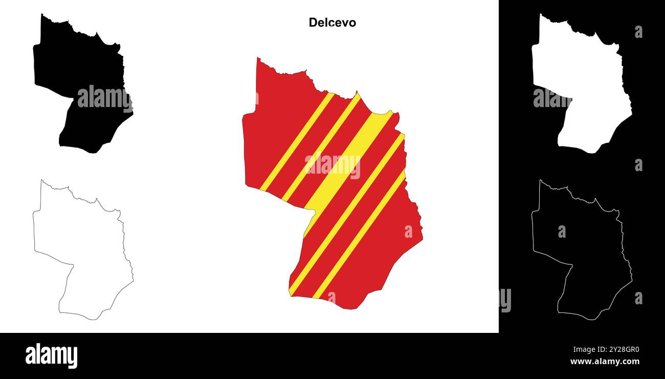 Delcevo municipality outline map set Stock Vector Image & Art - Alamy