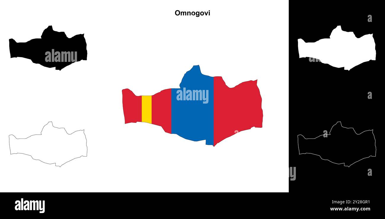 Outline map of omnogovi hi-res stock photography and images - Alamy