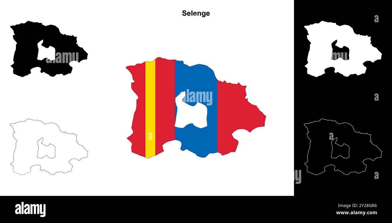 Selenge province outline map set Stock Vector Image & Art - Alamy