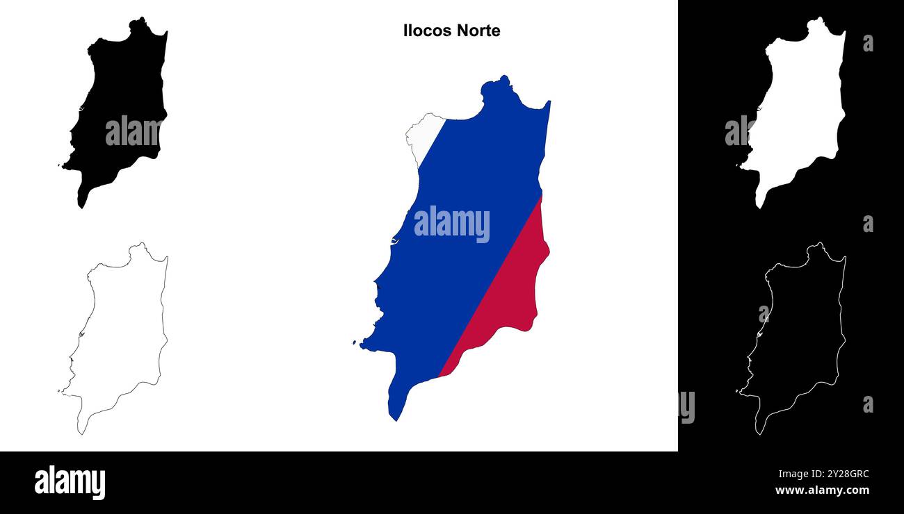 Ilocos Norte province outline map set Stock Vector Image & Art - Alamy