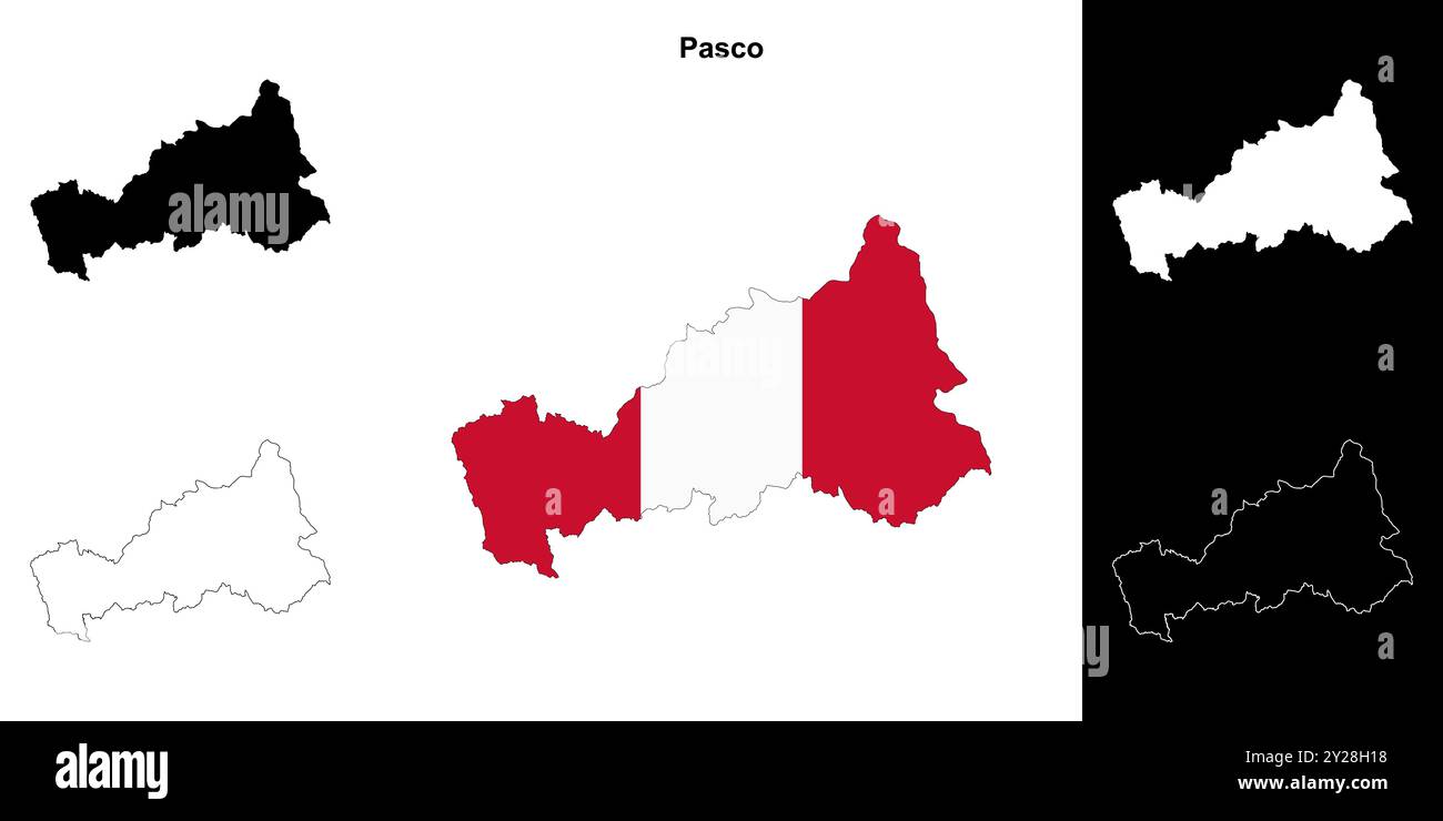 Pasco region outline map set Stock Vector Image & Art - Alamy