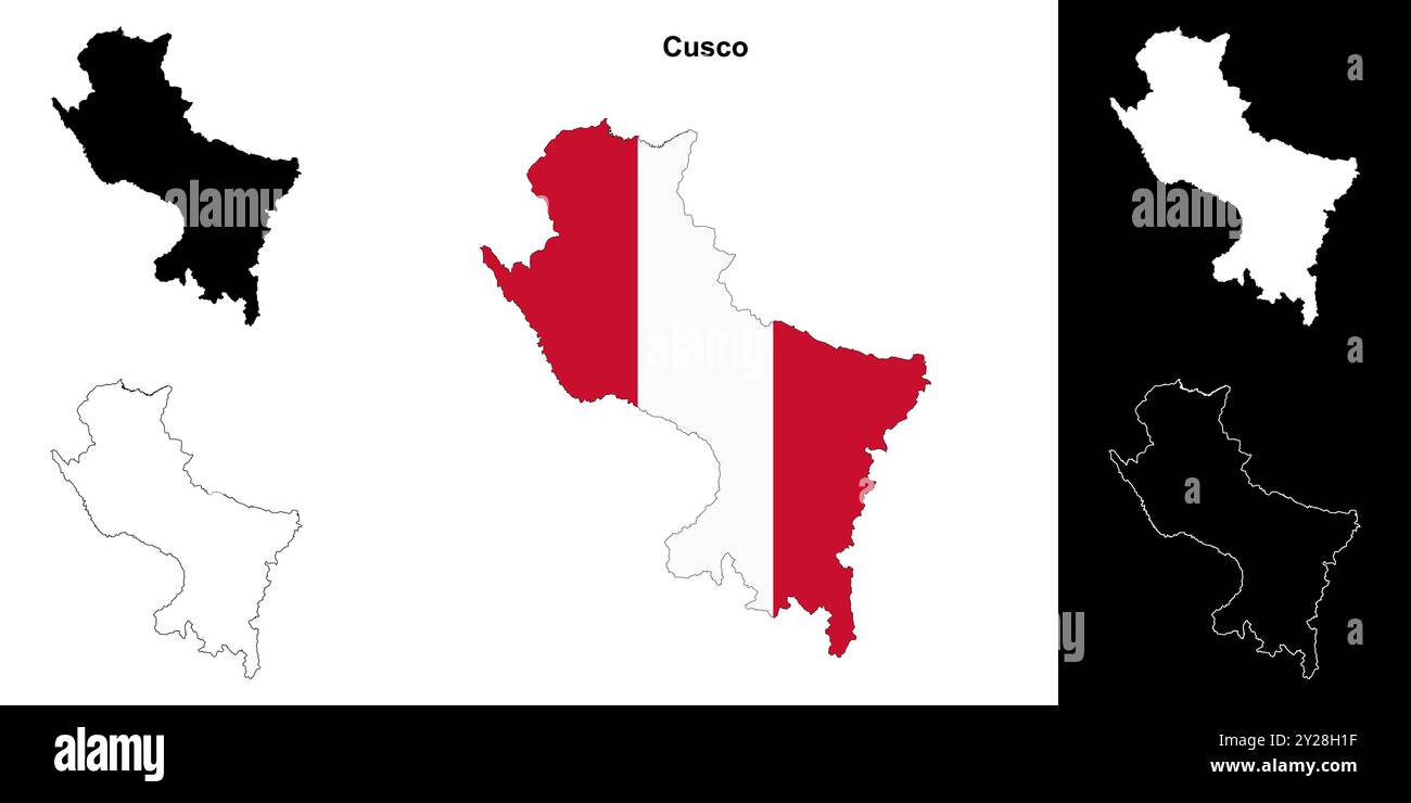 Cusco region outline map set Stock Vector Image & Art - Alamy