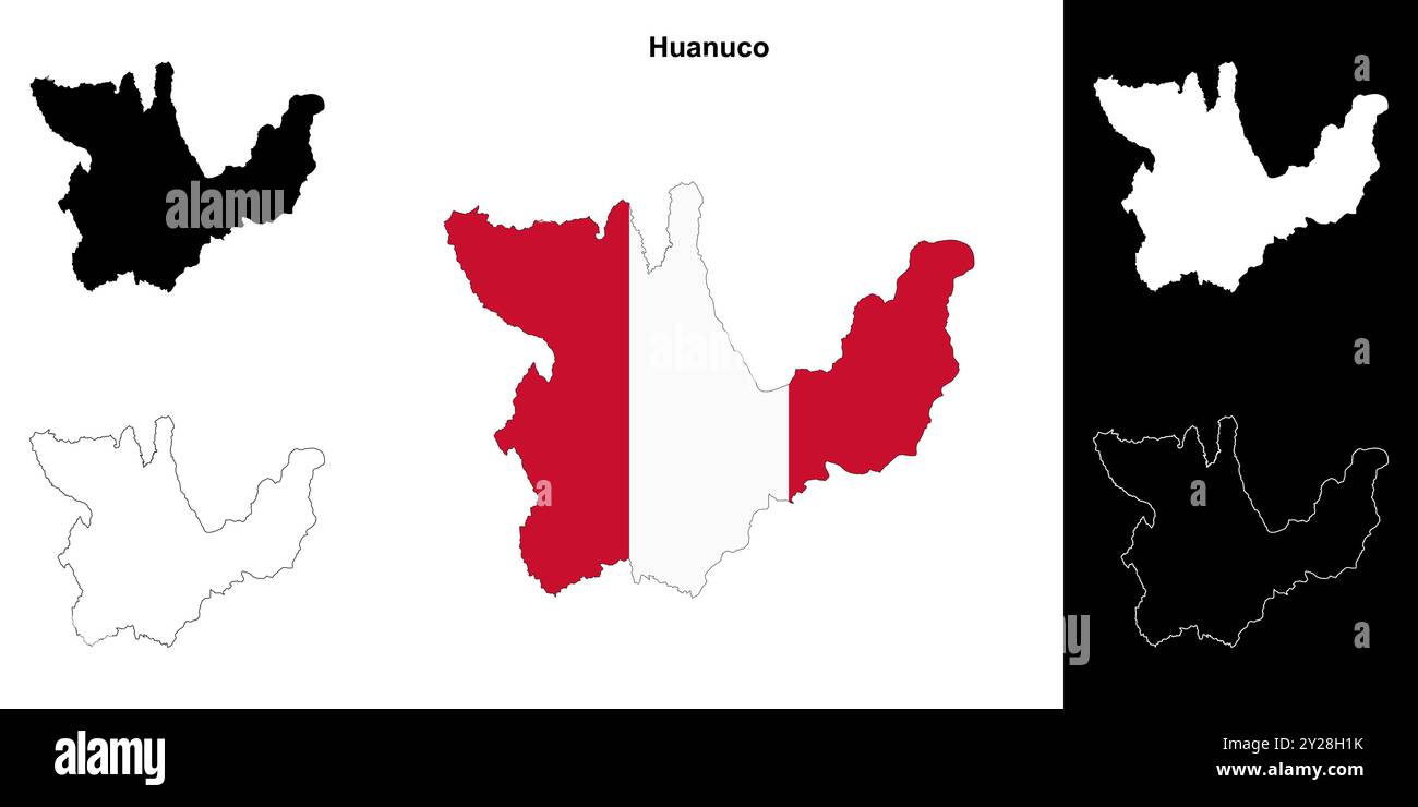 Huanuco eps map hi-res stock photography and images - Alamy