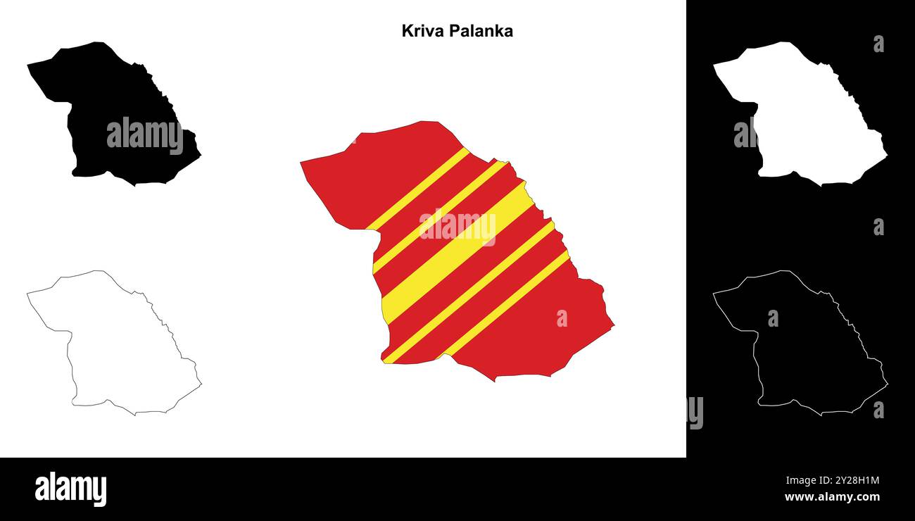 Kriva Palanka municipality outline map set Stock Vector Image & Art - Alamy