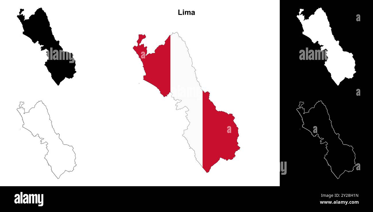 Lima region outline map set Stock Vector Image & Art - Alamy