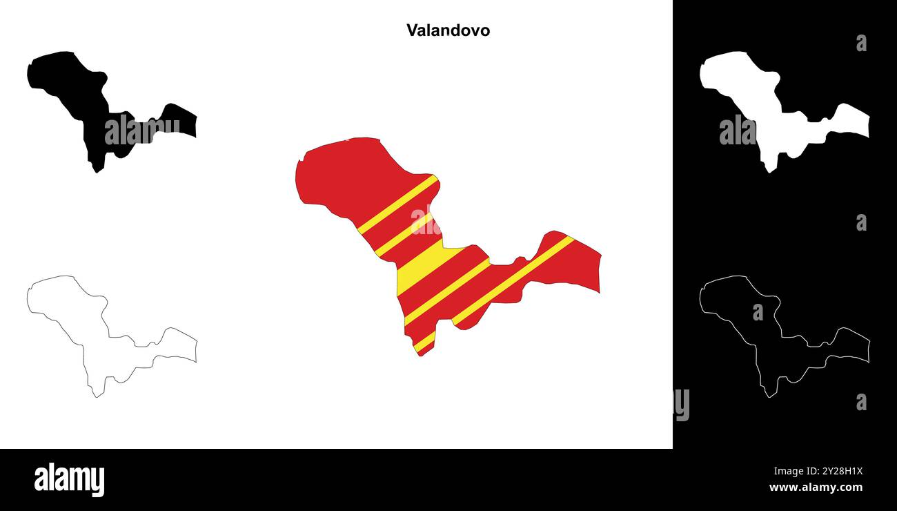 Valandovo municipality outline map set Stock Vector Image & Art - Alamy