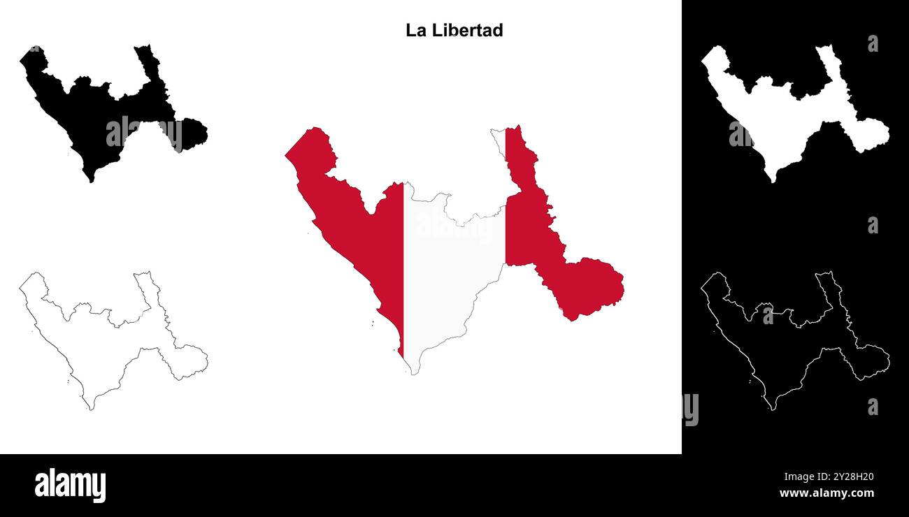 La libertad outline map hi-res stock photography and images - Alamy