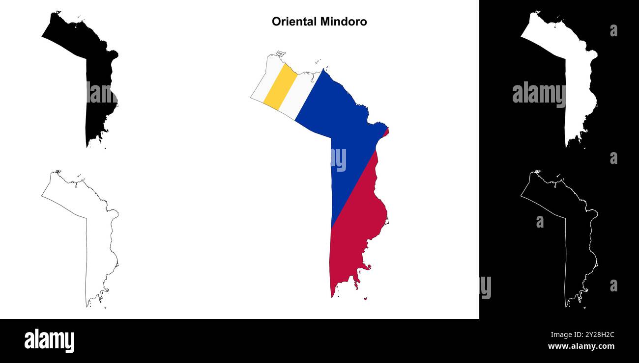 Oriental Mindoro province outline map set Stock Vector Image & Art - Alamy