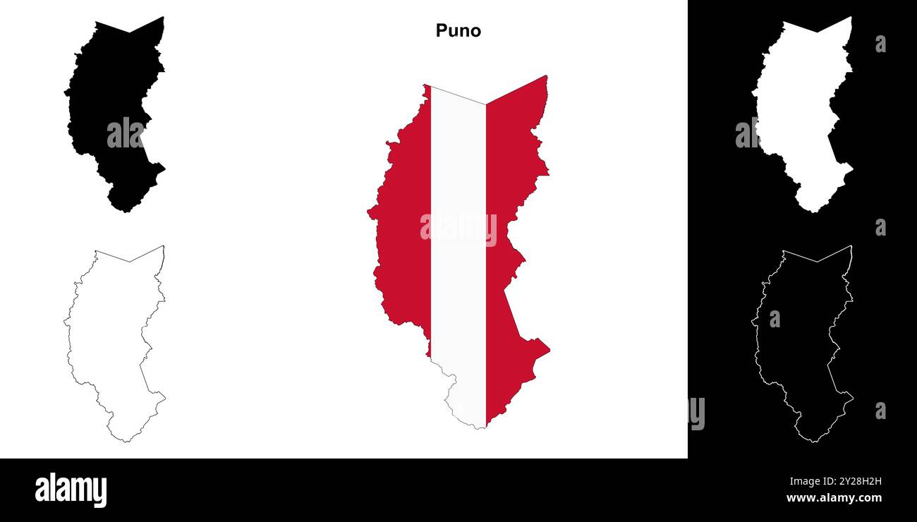 Puno region outline map set Stock Vector Image & Art - Alamy