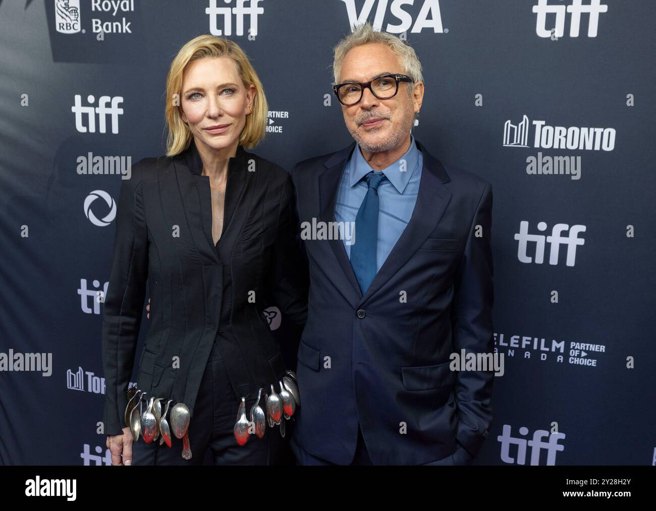 Toronto, Canada. 9th Sep, 2024. Actress Cate Blanchett (L) and director ...