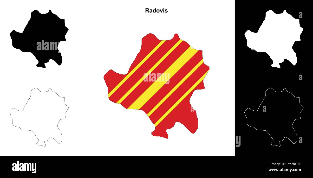 Radovis outline map hi-res stock photography and images - Alamy