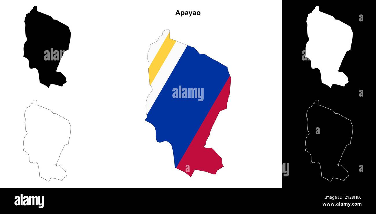 Apayao vector outline map hi-res stock photography and images - Alamy