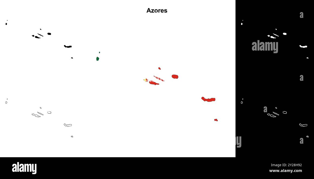 Blank azores map hi-res stock photography and images - Alamy