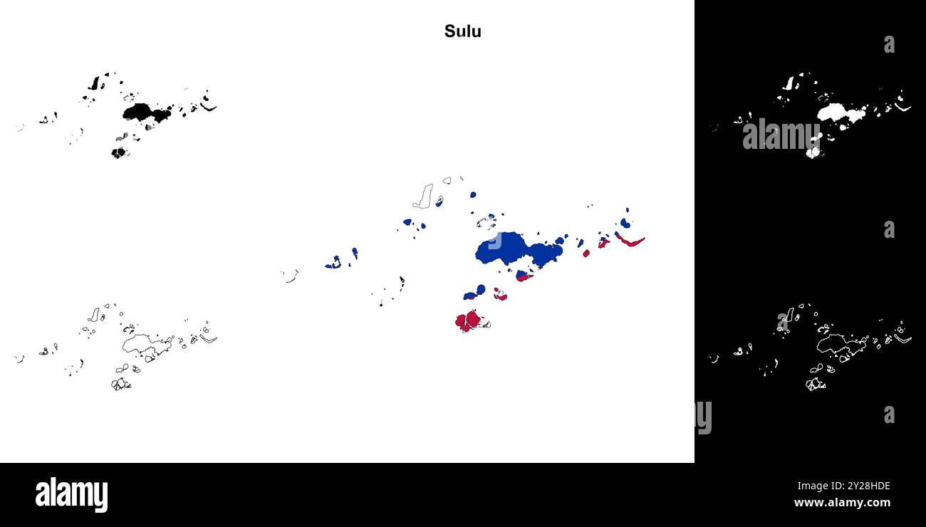 Sulu province outline map set Stock Vector Image & Art - Alamy
