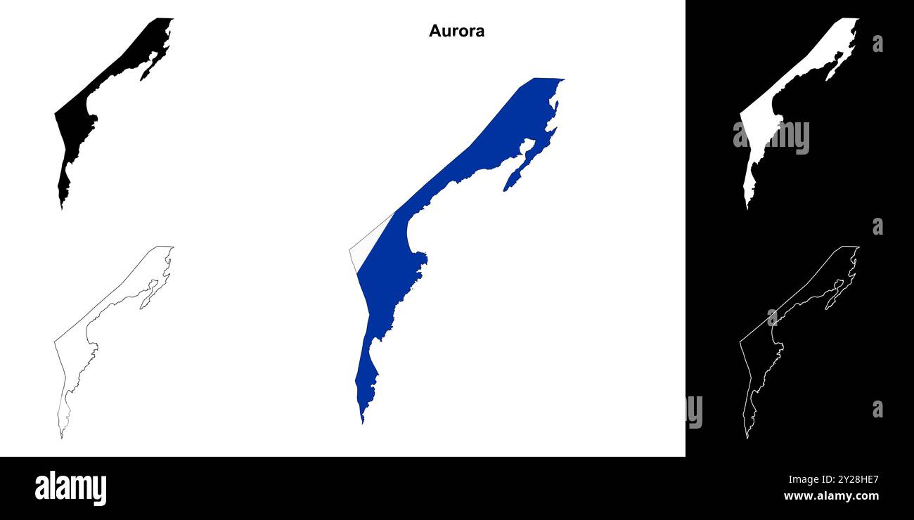 Aurora province outline map set Stock Vector Image & Art - Alamy
