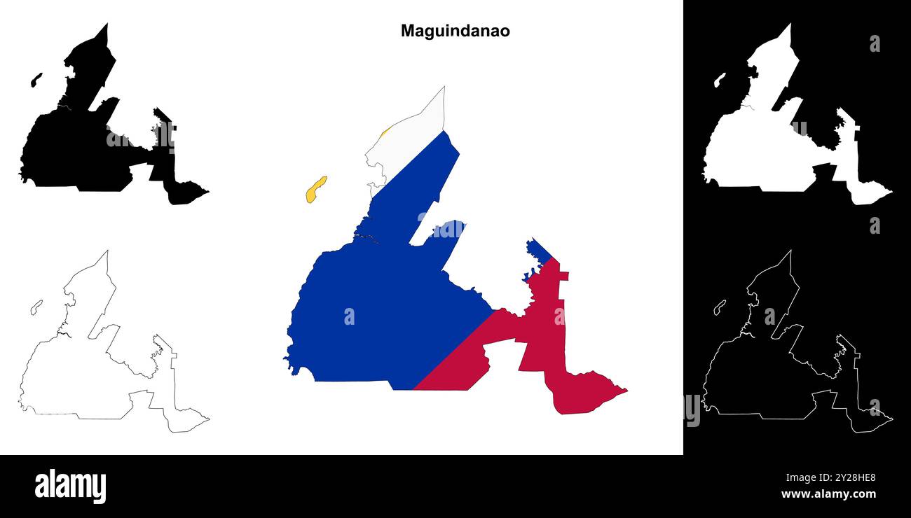 Maguindanao province outline map set Stock Vector Image & Art - Alamy