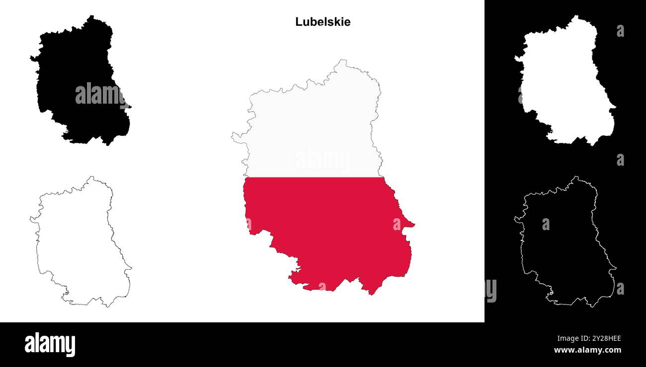 Lubelskie province outline map set Stock Vector Image & Art - Alamy