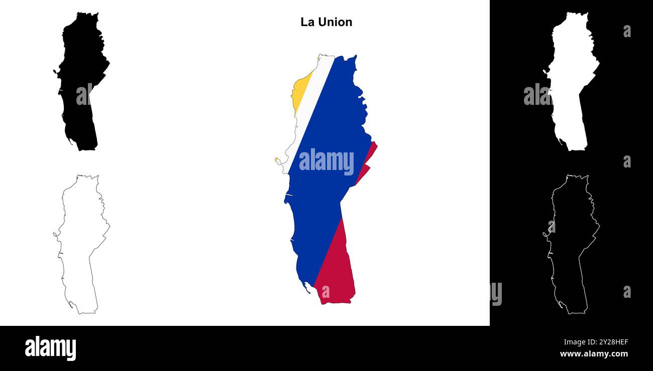 La Union province outline map set Stock Vector Image & Art - Alamy