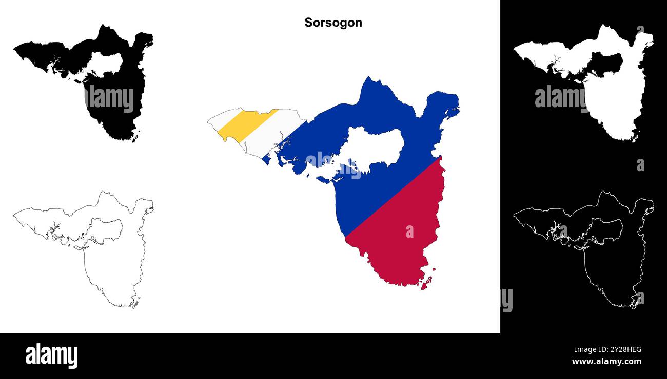 Sorsogon silhouette map vector vectors hi-res stock photography and ...