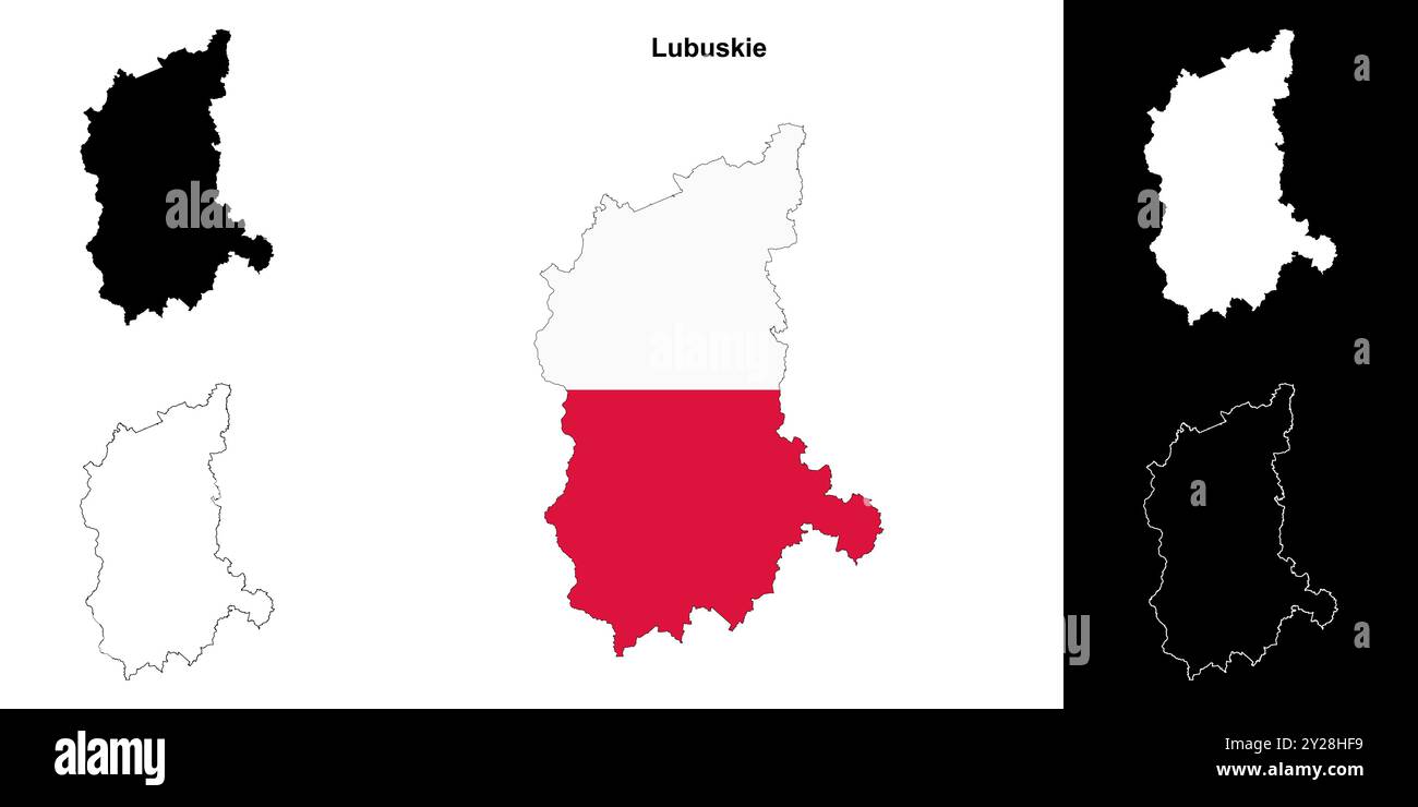 Lubuskie province outline map set Stock Vector Image & Art - Alamy