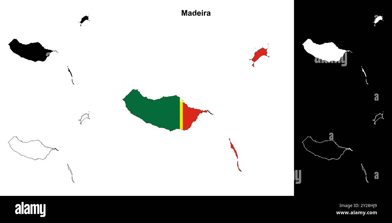 Madeira eps map vector vectors Stock Vector Images - Alamy