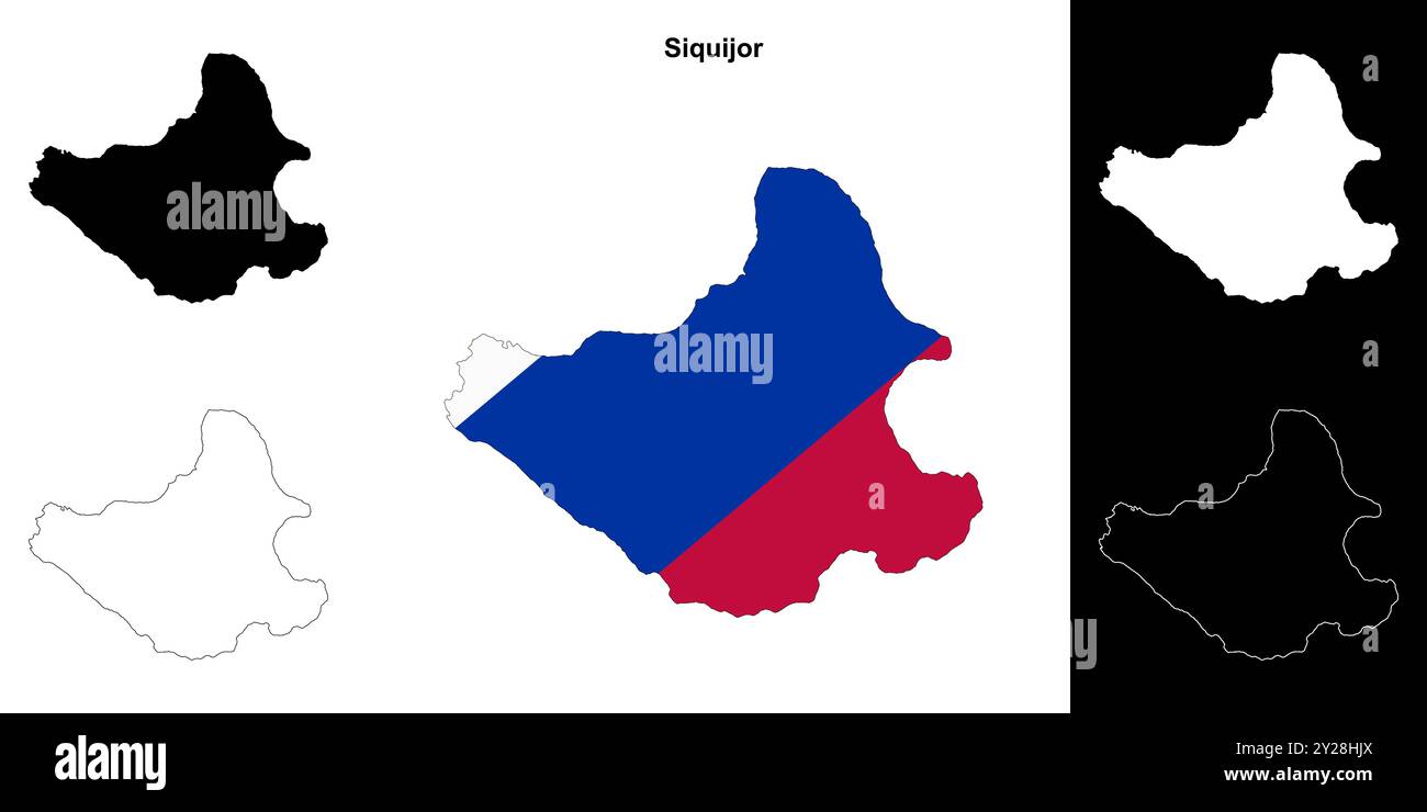 Siquijor province outline map set Stock Vector Image & Art - Alamy