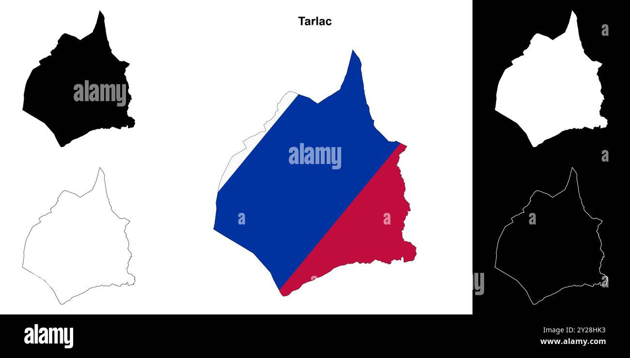 Tarlac vector outline map hi-res stock photography and images - Alamy
