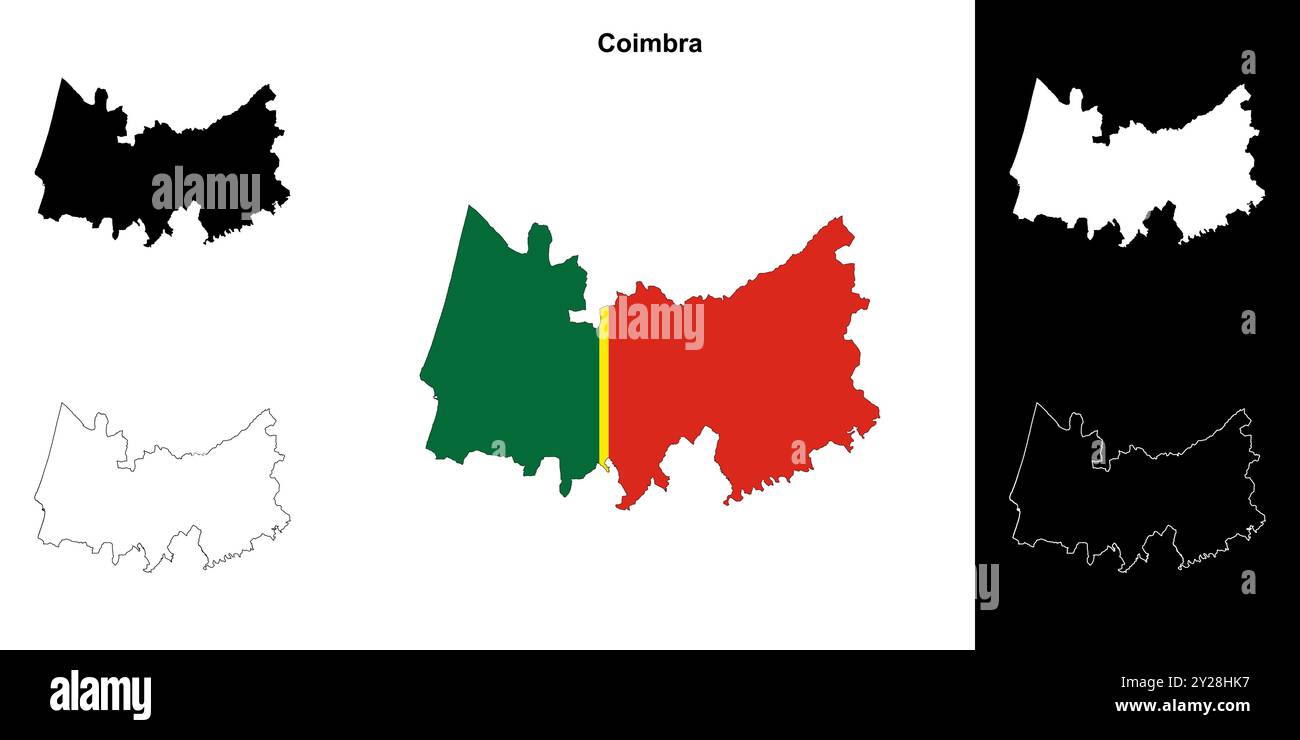 Map of coimbra portugal hi-res stock photography and images - Alamy