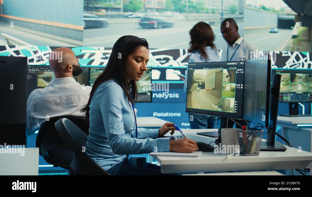 Indian woman operator locating delivery truck and offers gps ...