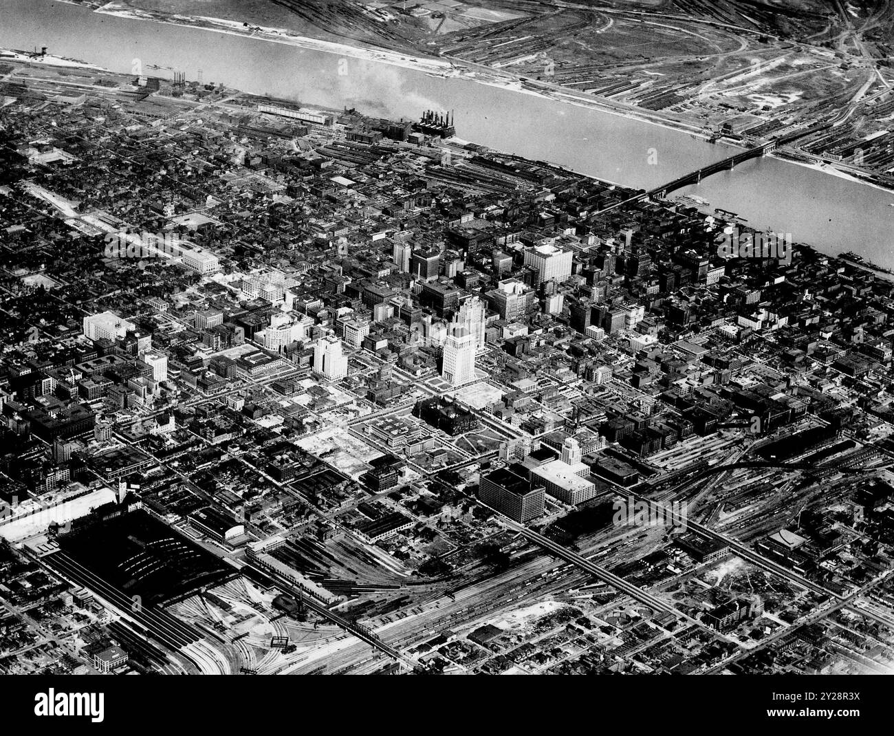 Aerial view of St Louis, Missouri, circa 1932 Stock Photo - Alamy