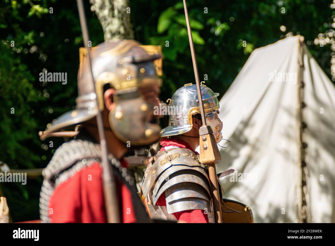 Roman soldiers at a historical memorial feast Stock Photo - Alamy