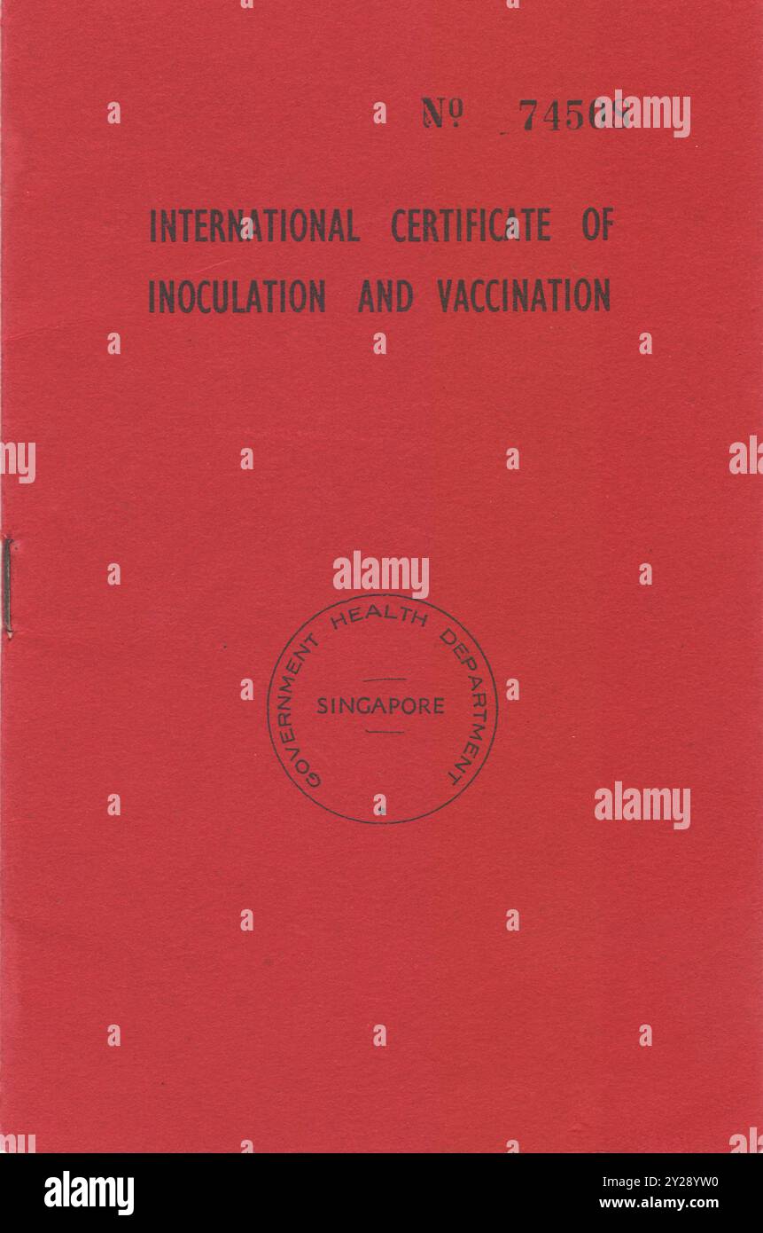 International Certificate of Inoculation and Vaccination from the ...