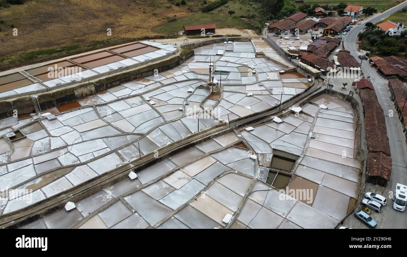 Aerial view of portuguese salines Stock Photo - Alamy