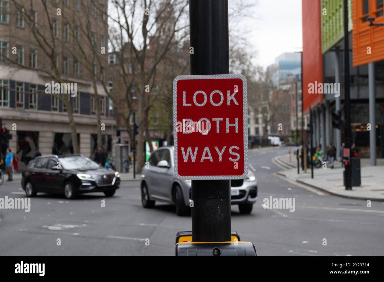 Transportation in London city, roads, road signes, street signes ...