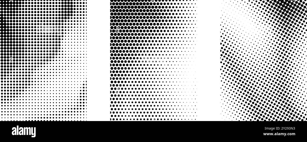 Different grunge halftone gradient set. Black grit sand noise texture ...