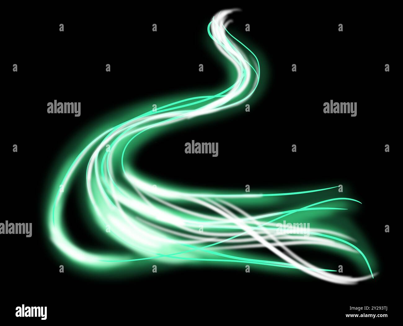Wavy lines in vibrant green hi-res stock photography and images - Alamy