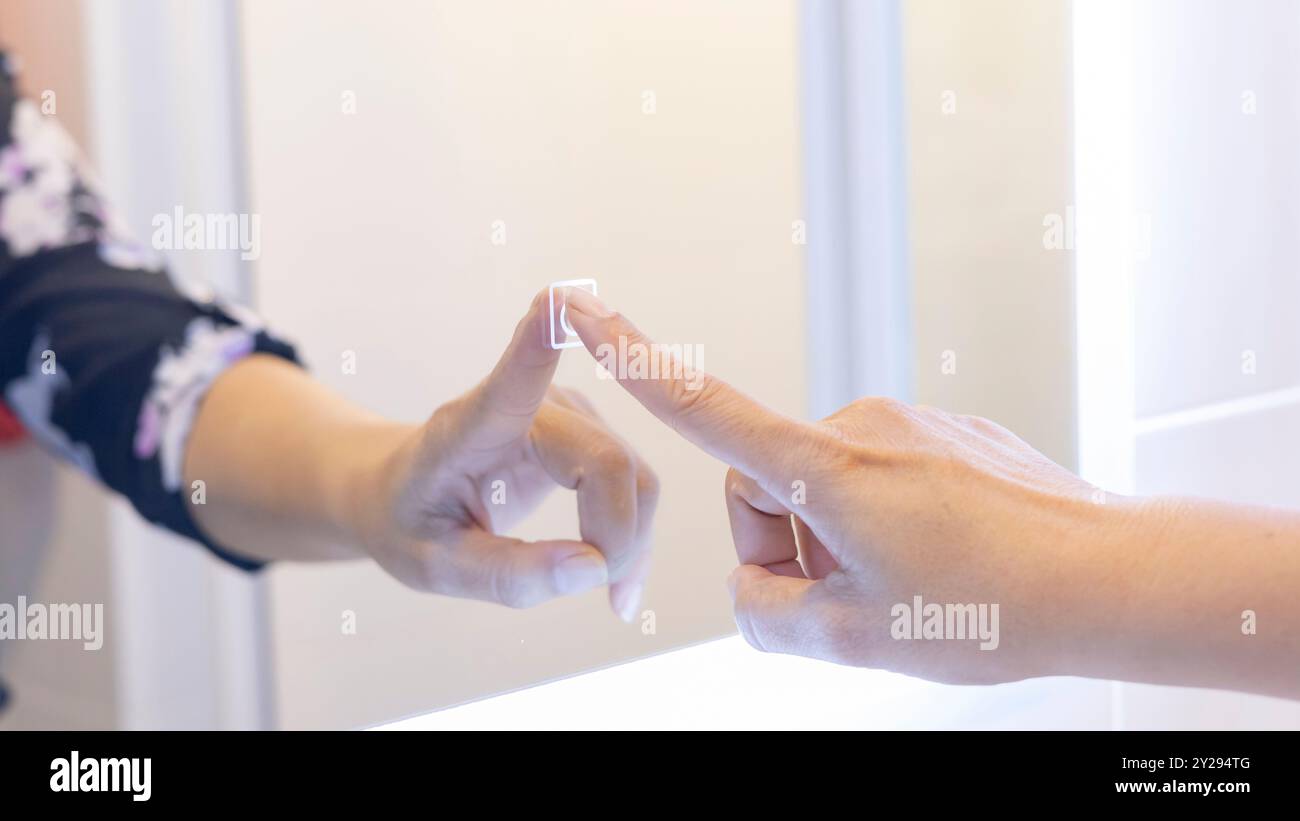 Finger Touching a Digital Mirror: LED Light Interaction with a ...