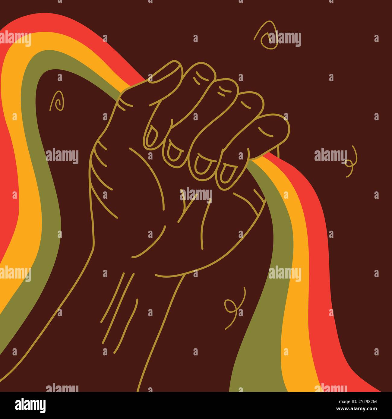 Black history month banner flat design with fist. Campaign against ...