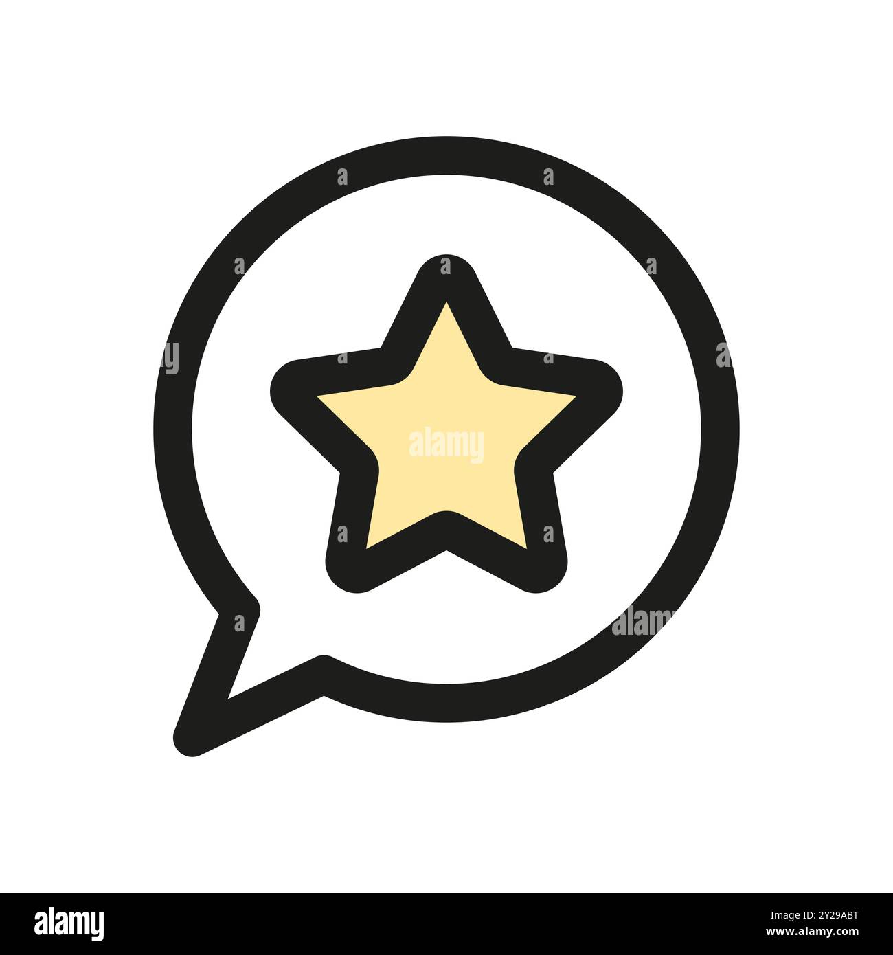 Star review icon. Rating speech bubble. Feedback symbol. Vector star ...