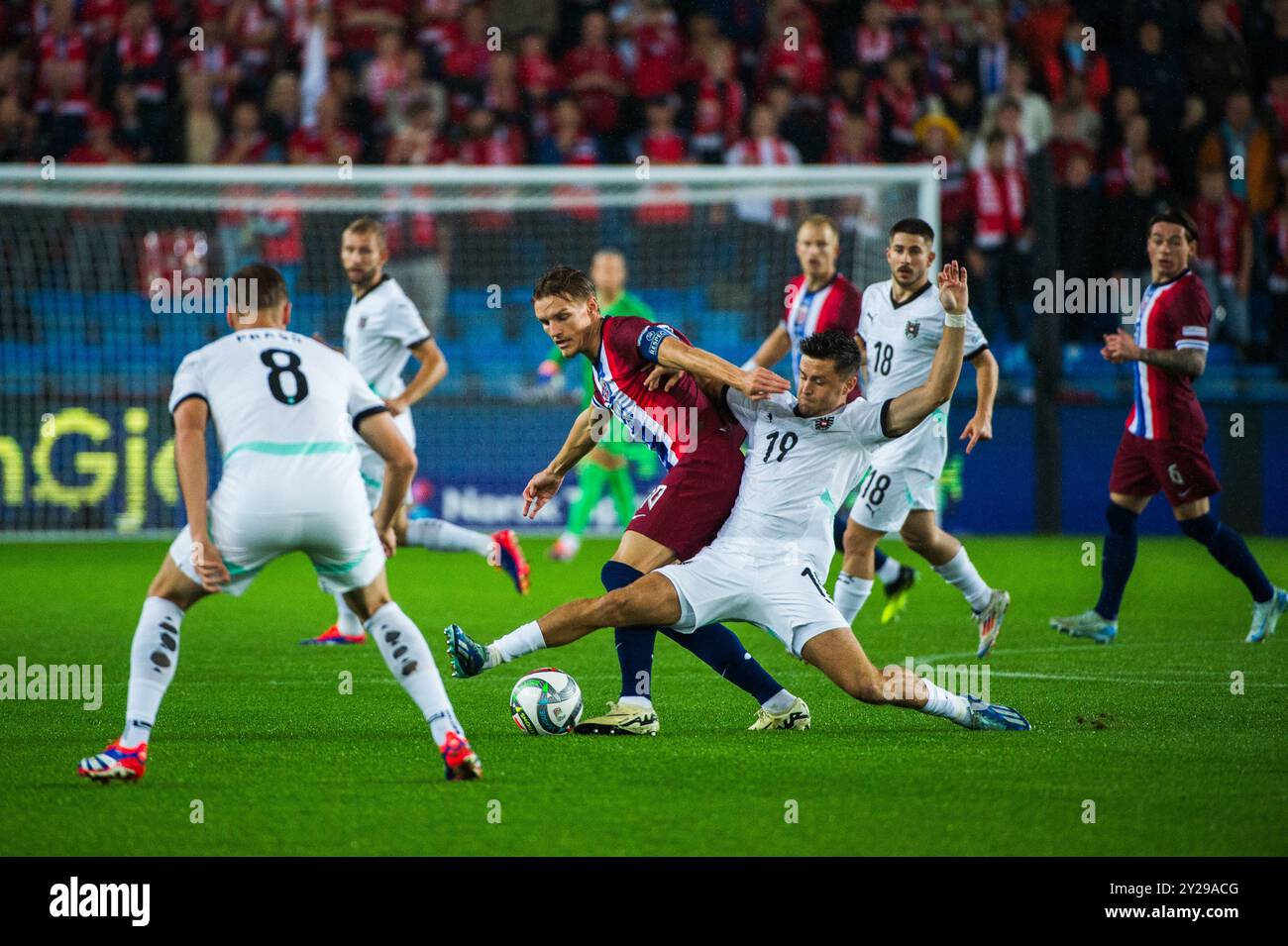Oslo, Norway. 09th Sep, 2024. Norway Martin Odegaard and Austria ...