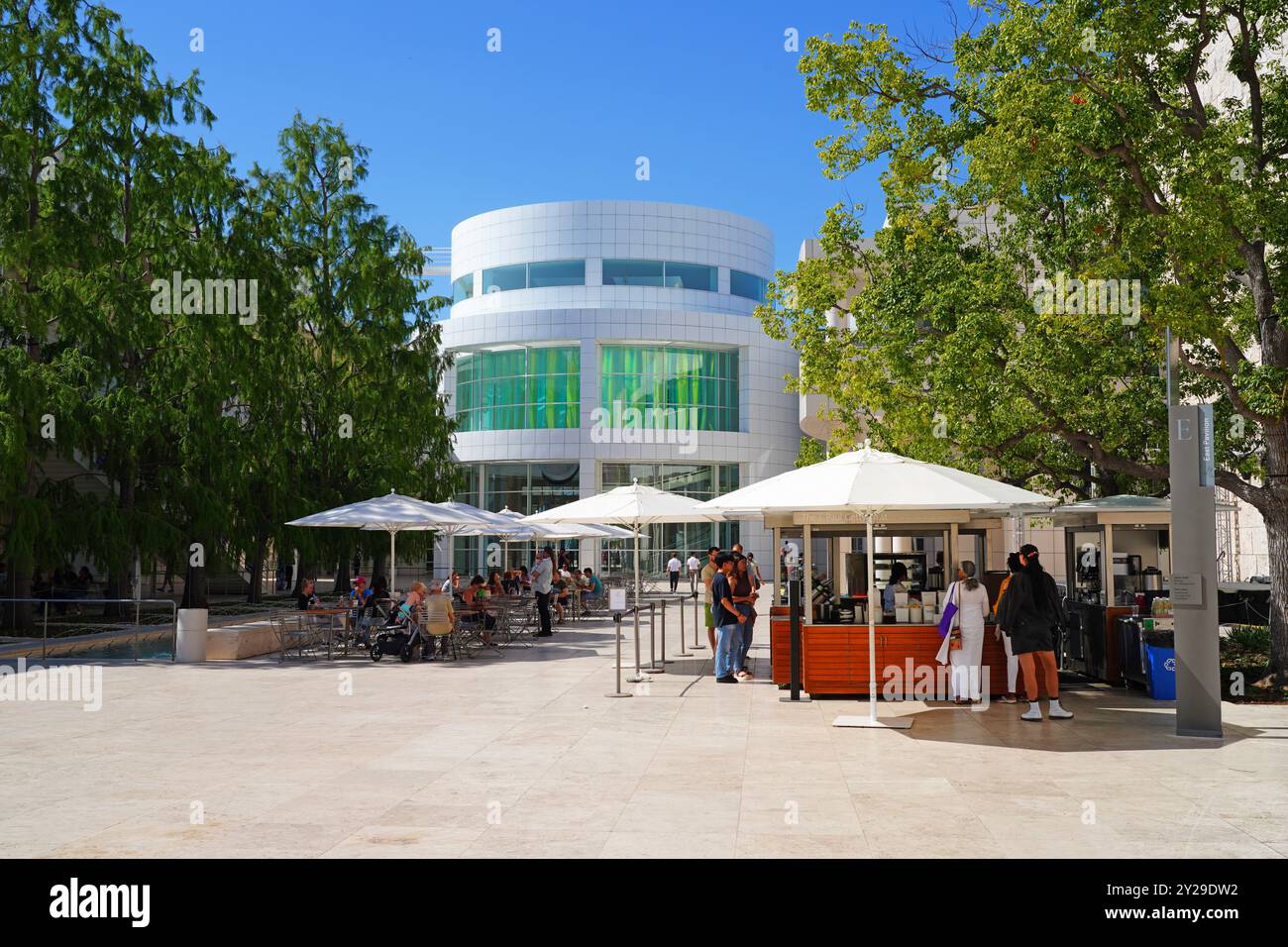 LOS ANGELES, CA -31 AUG 2023 – View of the Getty Center, home of the J ...