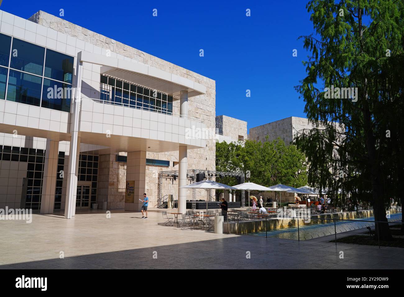 LOS ANGELES, CA -31 AUG 2023 – View of the Getty Center, home of the J ...