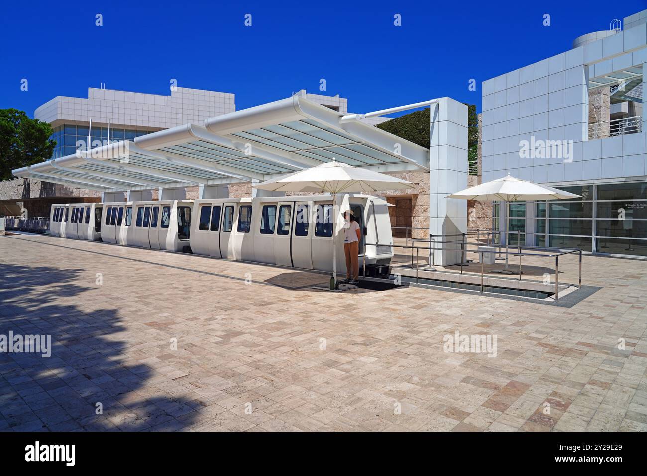LOS ANGELES, CA -31 AUG 2023 – View of the Getty Center, home of the J ...