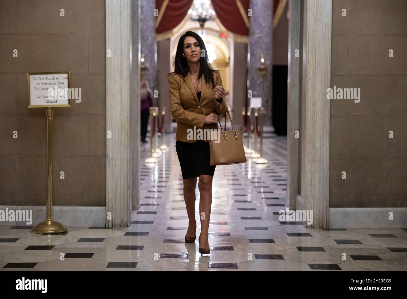 Rep. Lauren Boebert (R-Colo.) arrives for a meeting in the office of ...