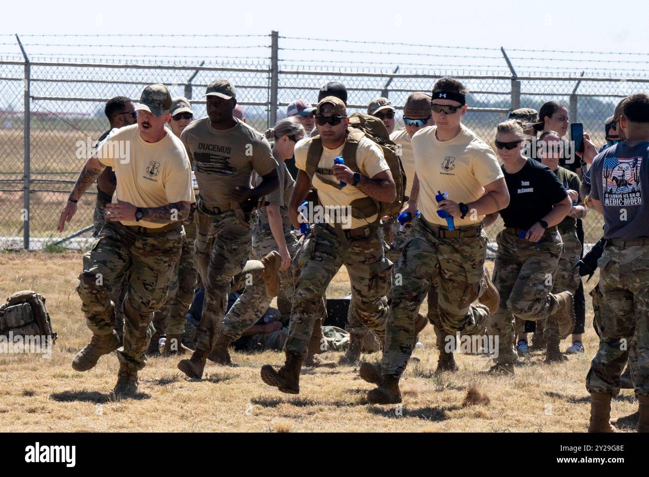Airmen from the 22nd Medical Group race against Airmen from the 104th ...