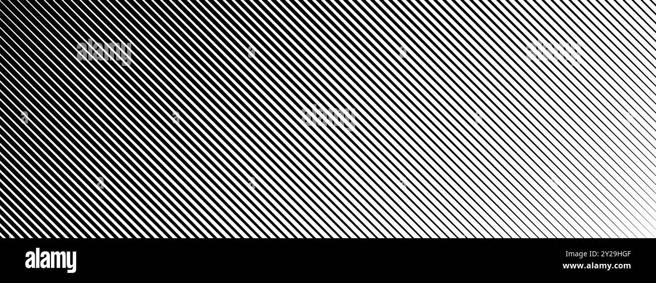 Oblique line halftone gradation texture. Fading diagonal stripe ...