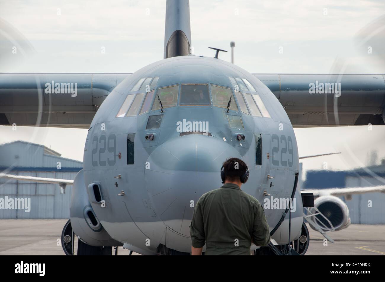U.S. Marine Corps Cpl. Johnathan Price, an aircrewman with Marine ...