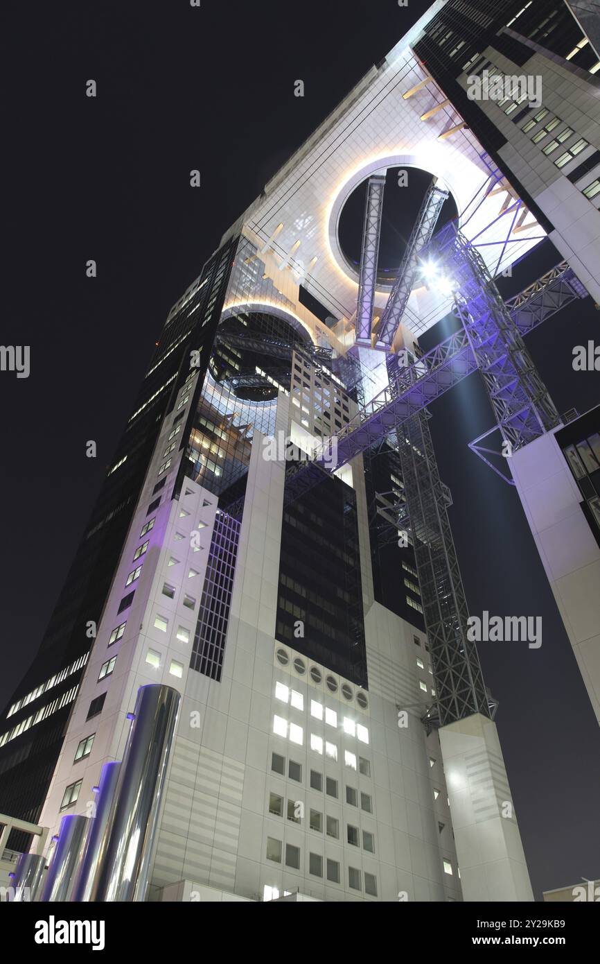 Skyscraper in Osaka City at night (overhead view Stock Photo - Alamy