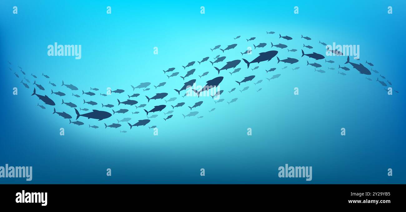 Ocean tuna fish group Stock Vector Image & Art - Alamy