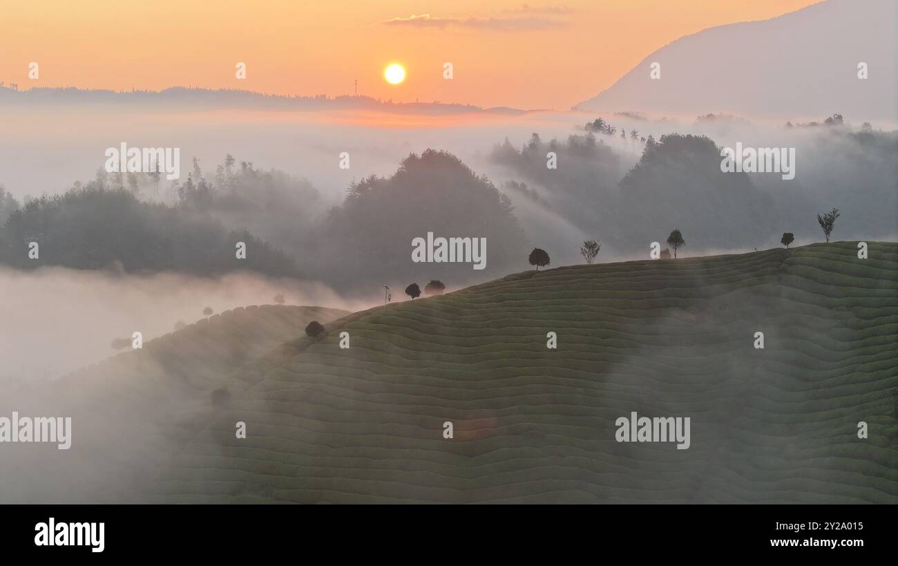 Beijing, China's Hubei Province. 9th Sep, 2024. An aerial drone photo ...